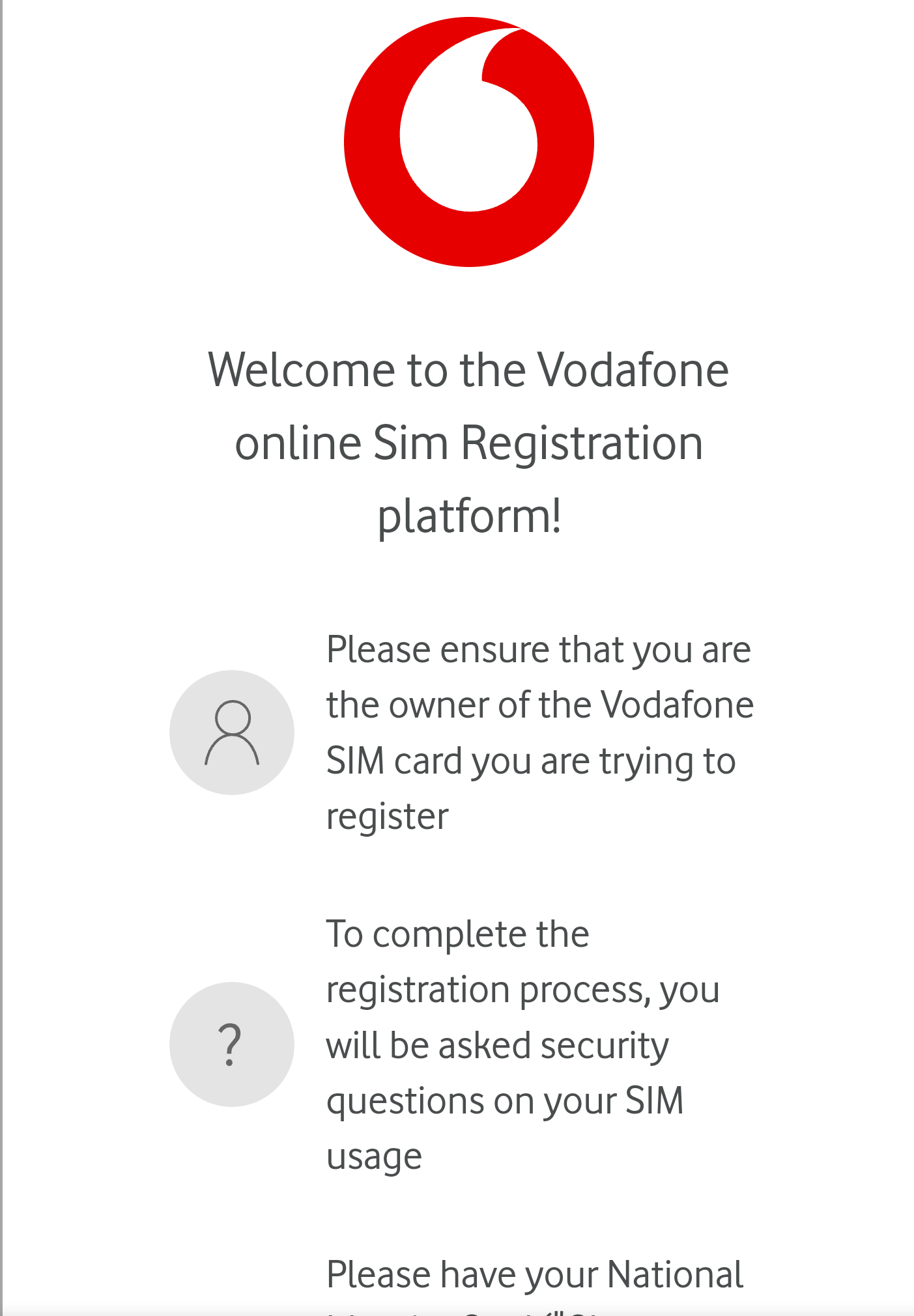 Registration Of Vodafone Sim Biometric Step-Step | CountryGhanaNews